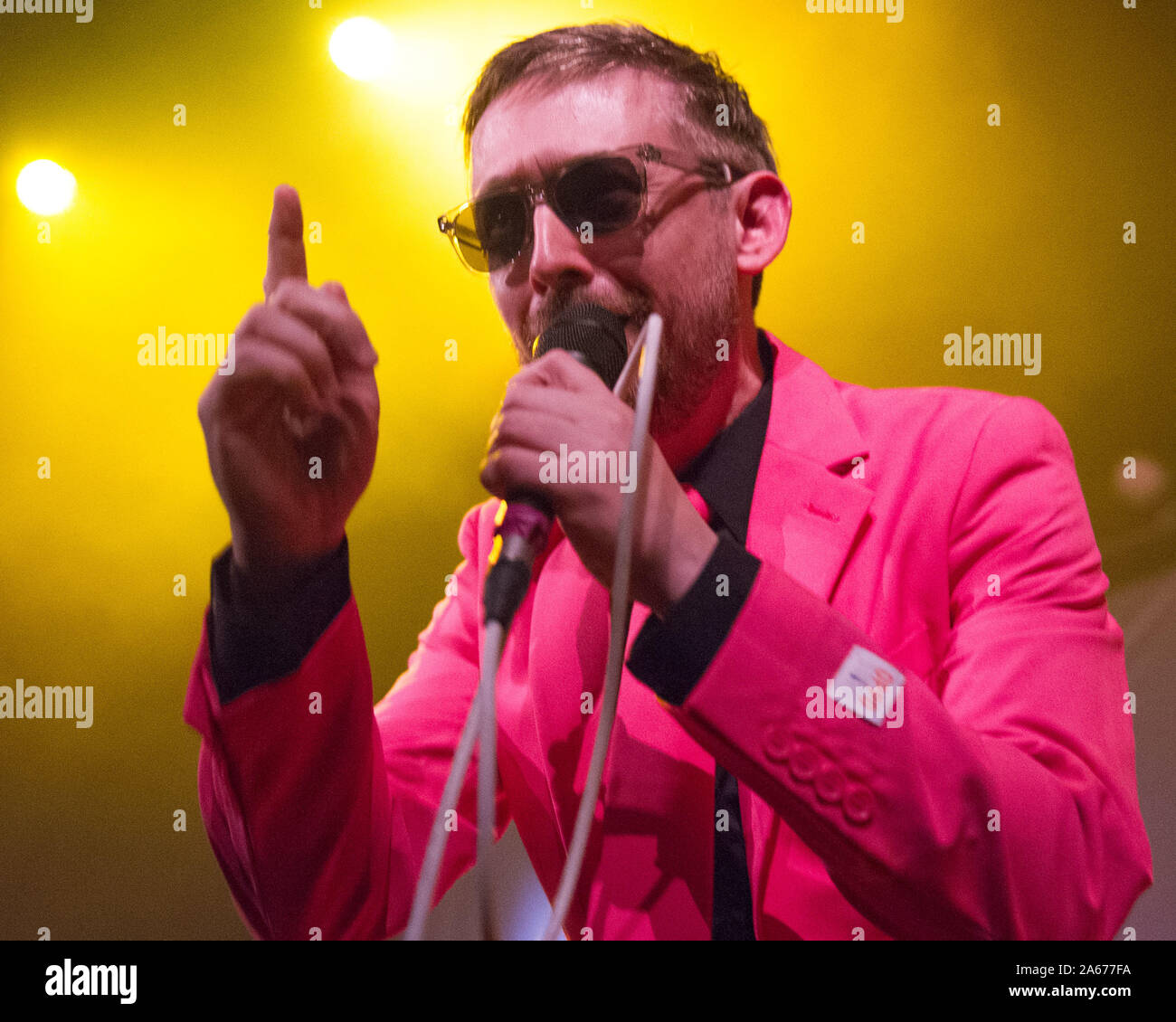 Glasgow, UK. 10 October 2019. Pictured: Neil Hannon - Singer ...