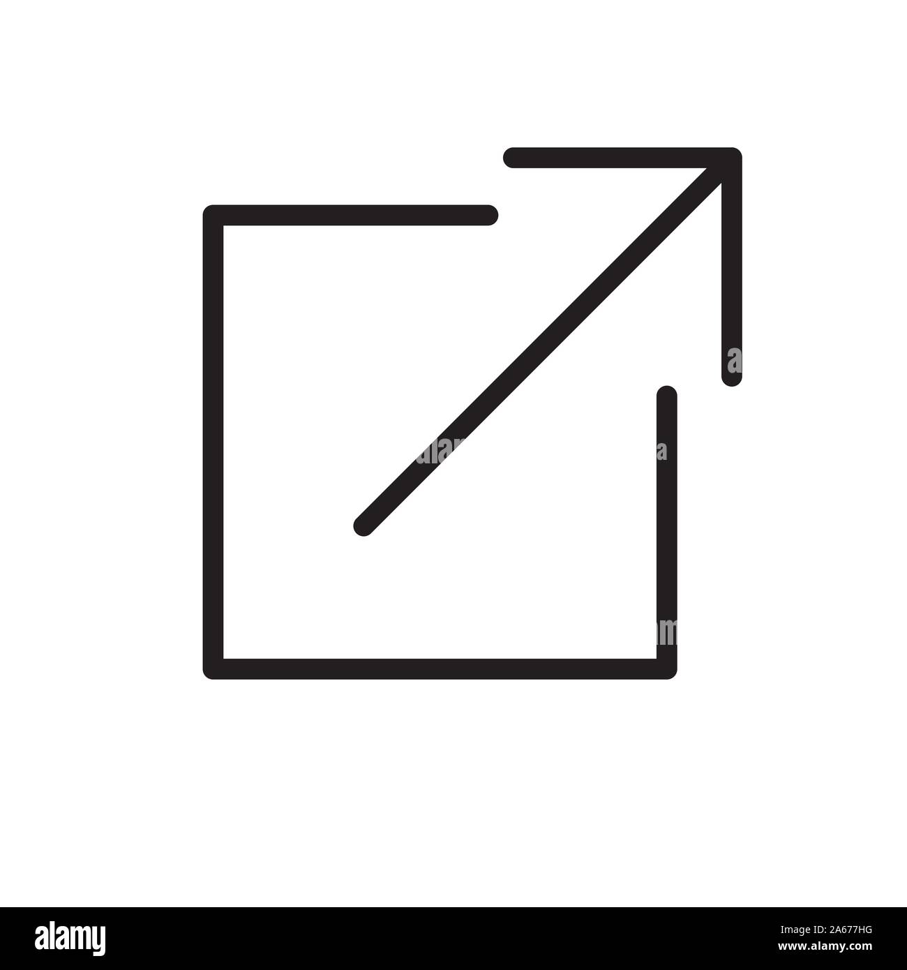 External link icon w box and arrow images Stock Vector Image & Art - Alamy