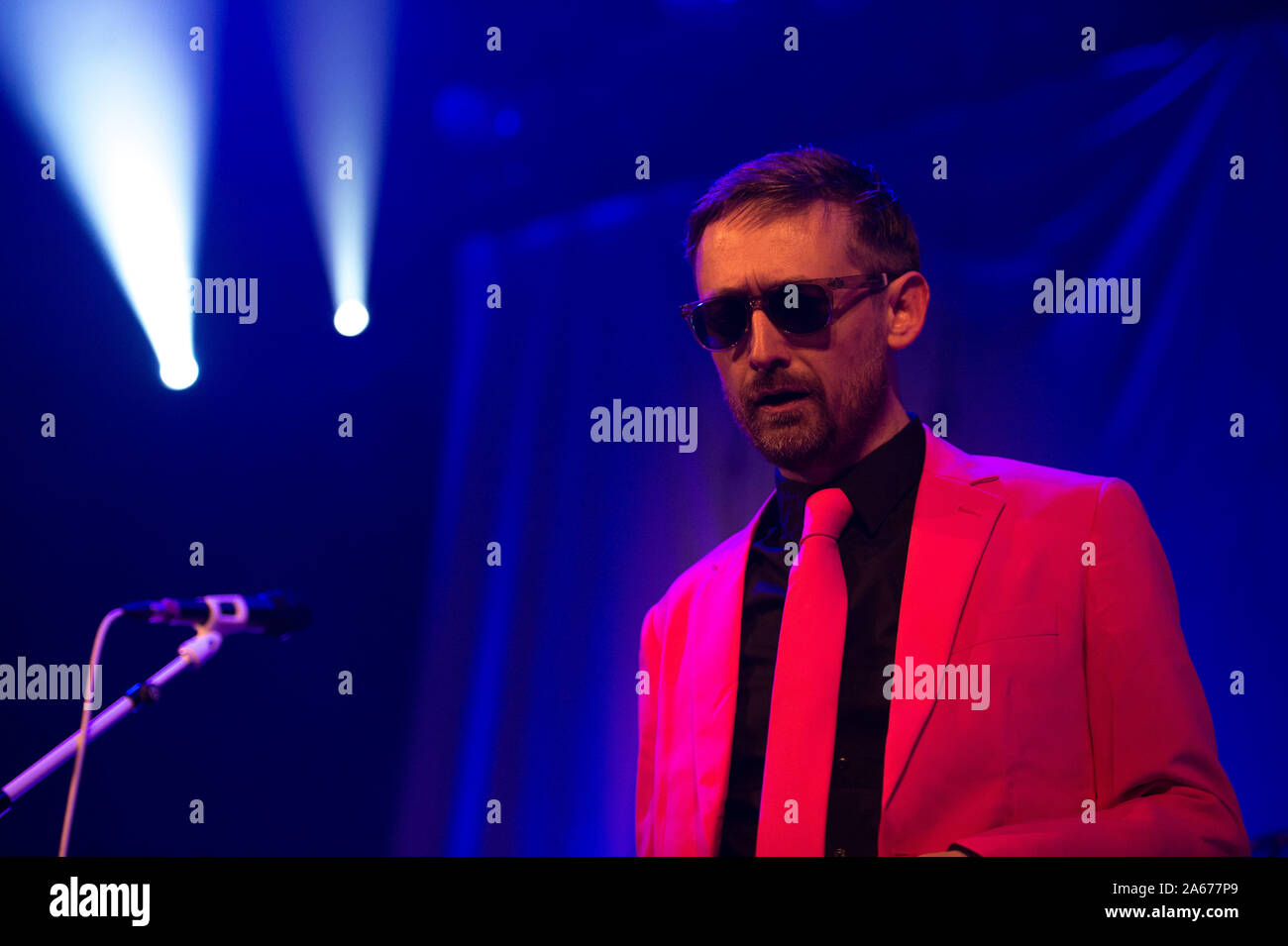 Glasgow, UK. 10 October 2019. Pictured: Neil Hannon - Singer ...