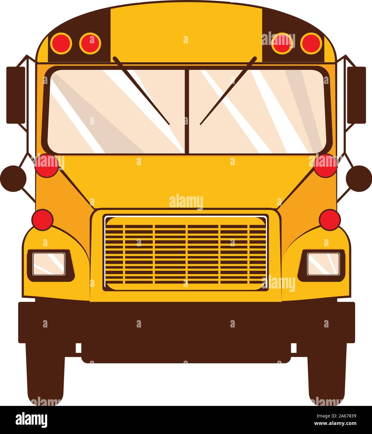 Side view yellow school bus Stock Vector Images - Alamy