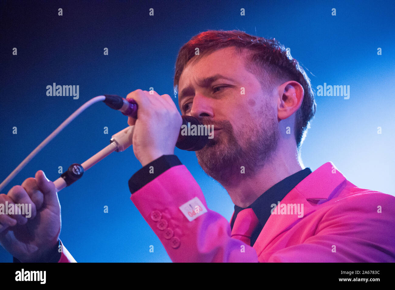 Glasgow, UK. 10 October 2019. Pictured: Neil Hannon - Singer ...