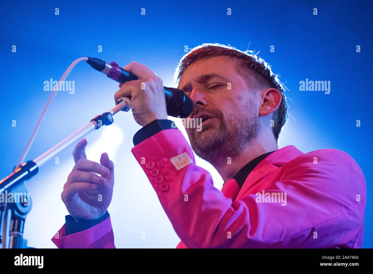 Glasgow, UK. 10 October 2019. Pictured: Neil Hannon - Singer ...