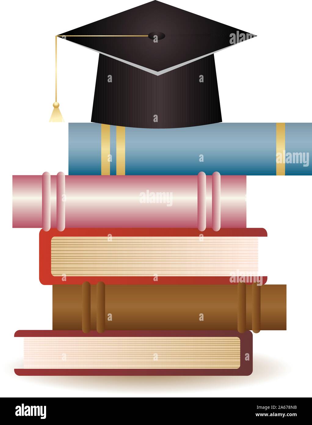 Stack black books on Stock Vector Images - Alamy