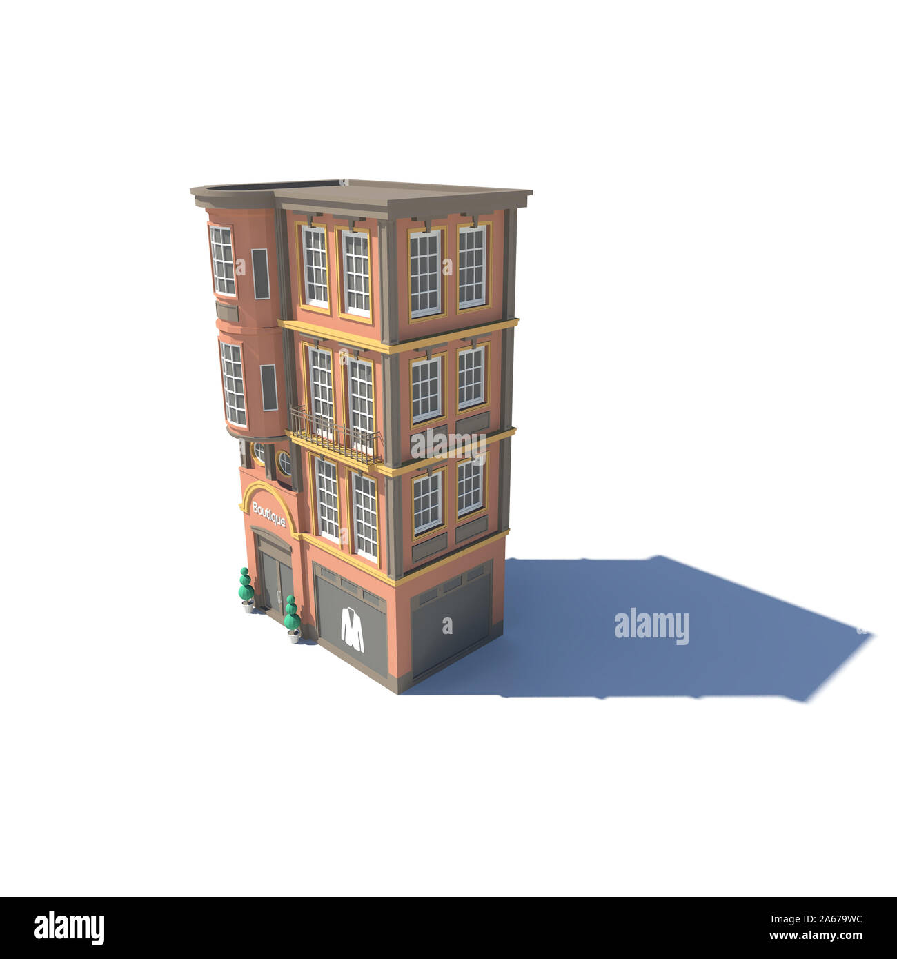 A 3d render of a commercial building Stock Photo - Alamy