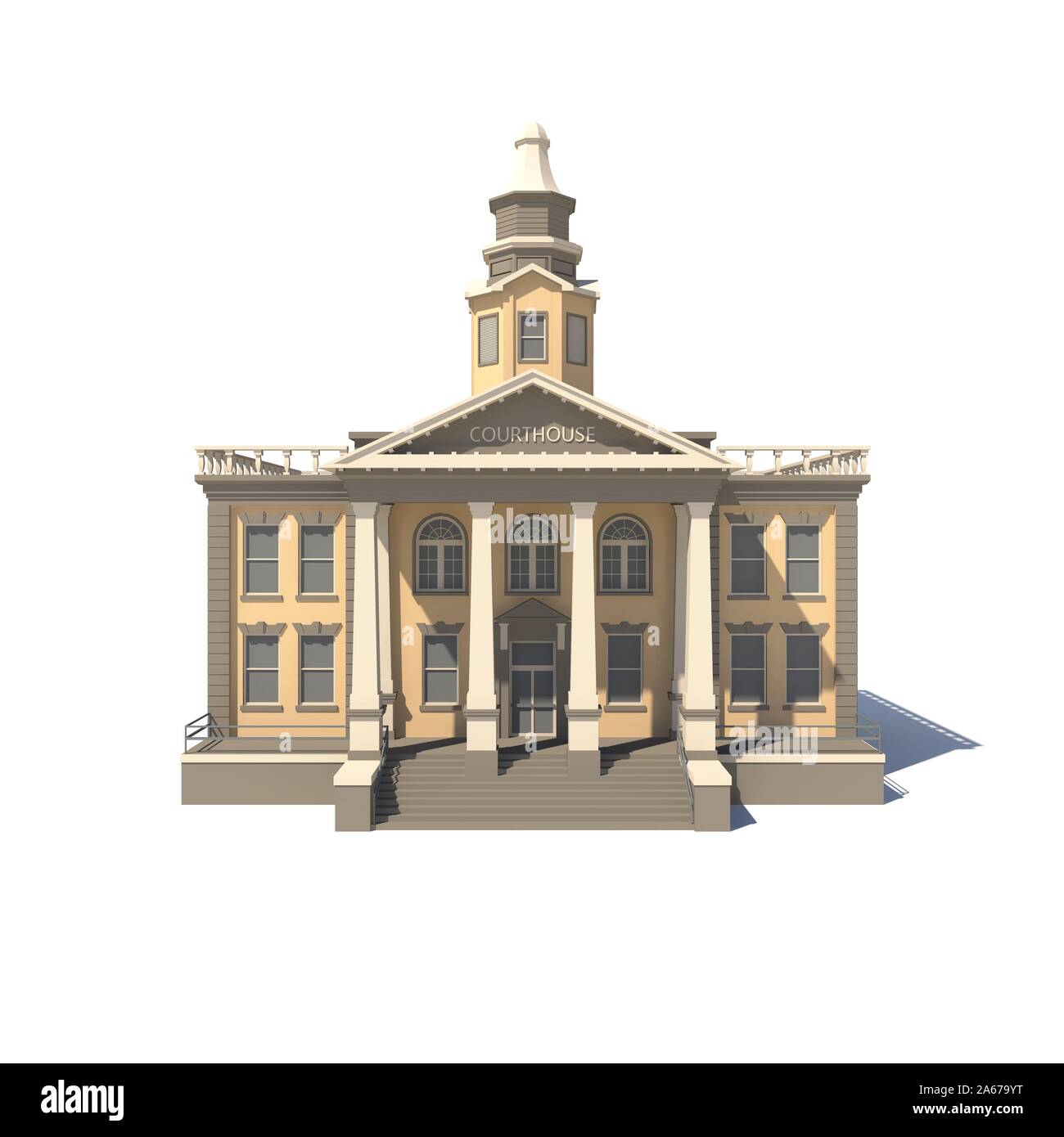 A 3d render of a commercial building Stock Photo - Alamy