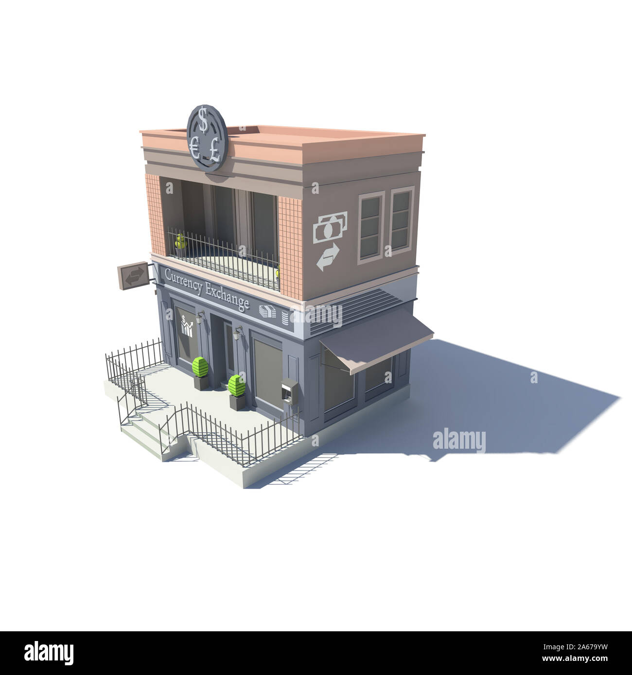 A 3d render of a commercial building Stock Photo - Alamy