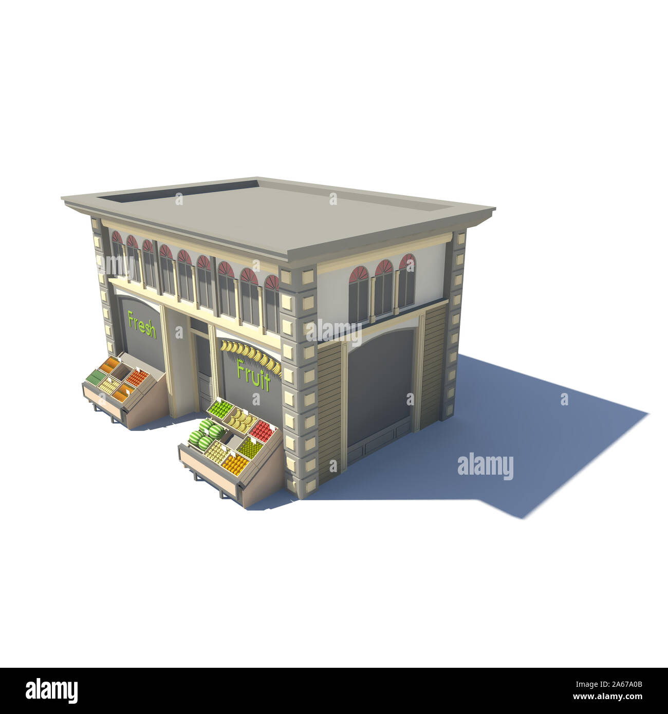 A 3d render of a commercial building Stock Photo - Alamy