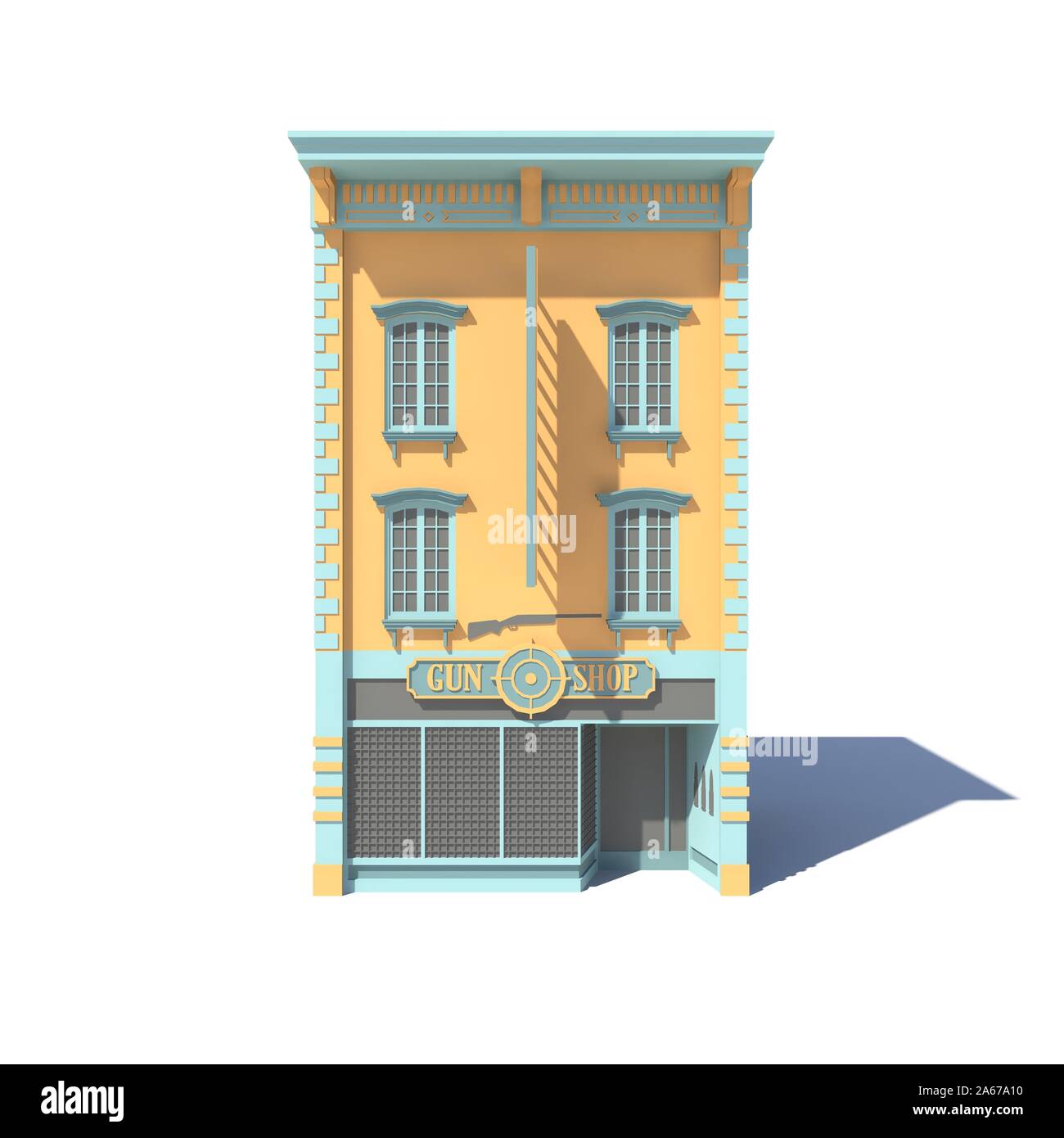 A 3d render of a commercial building Stock Photo - Alamy