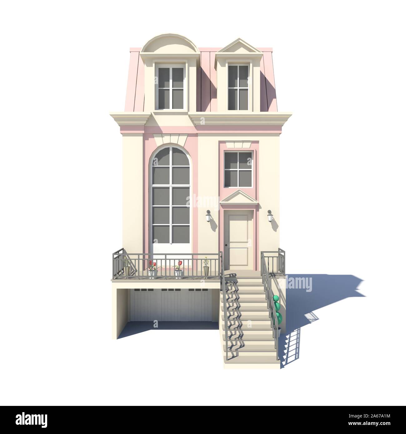 A 3d render of a commercial building Stock Photo - Alamy