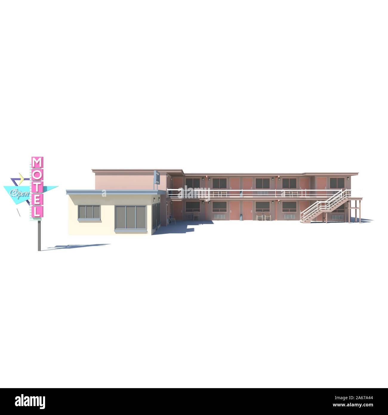 A 3d render of a commercial building Stock Photo - Alamy