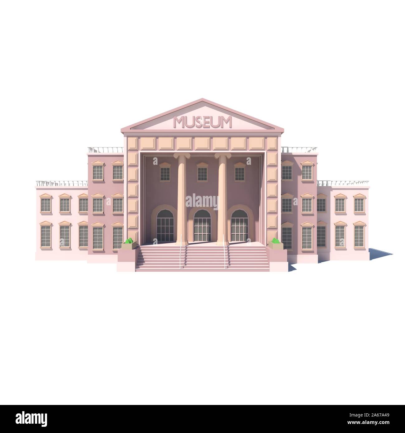 A 3d render of a commercial building Stock Photo - Alamy