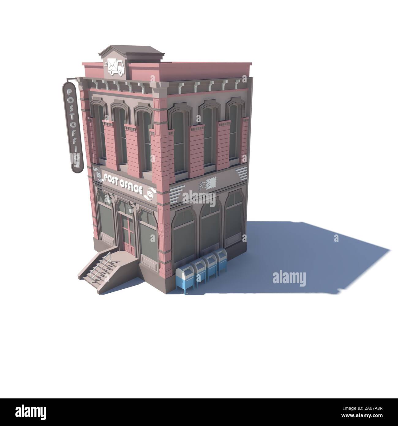 Facade post office building Cut Out Stock Images & Pictures - Alamy