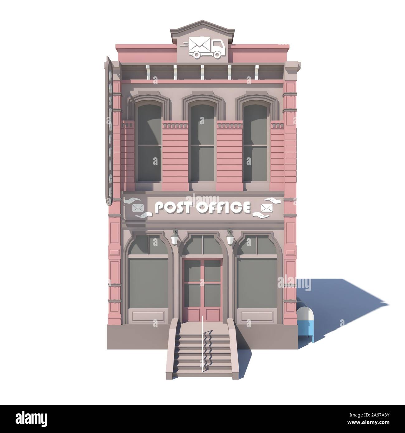 Facade post office building Cut Out Stock Images & Pictures - Alamy