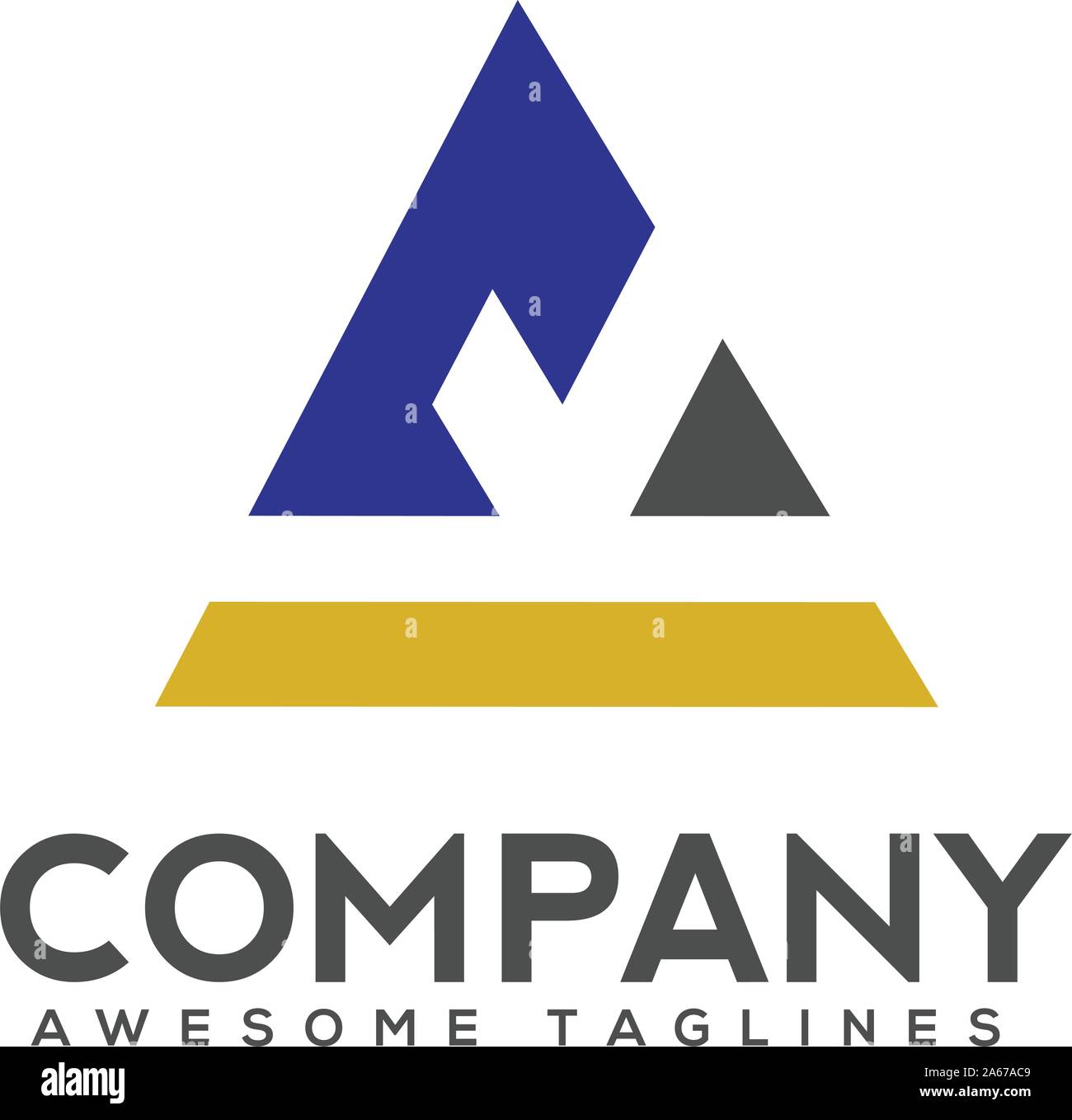 triangle check colorful logo, Symbol of correct, check, approved Vector ...