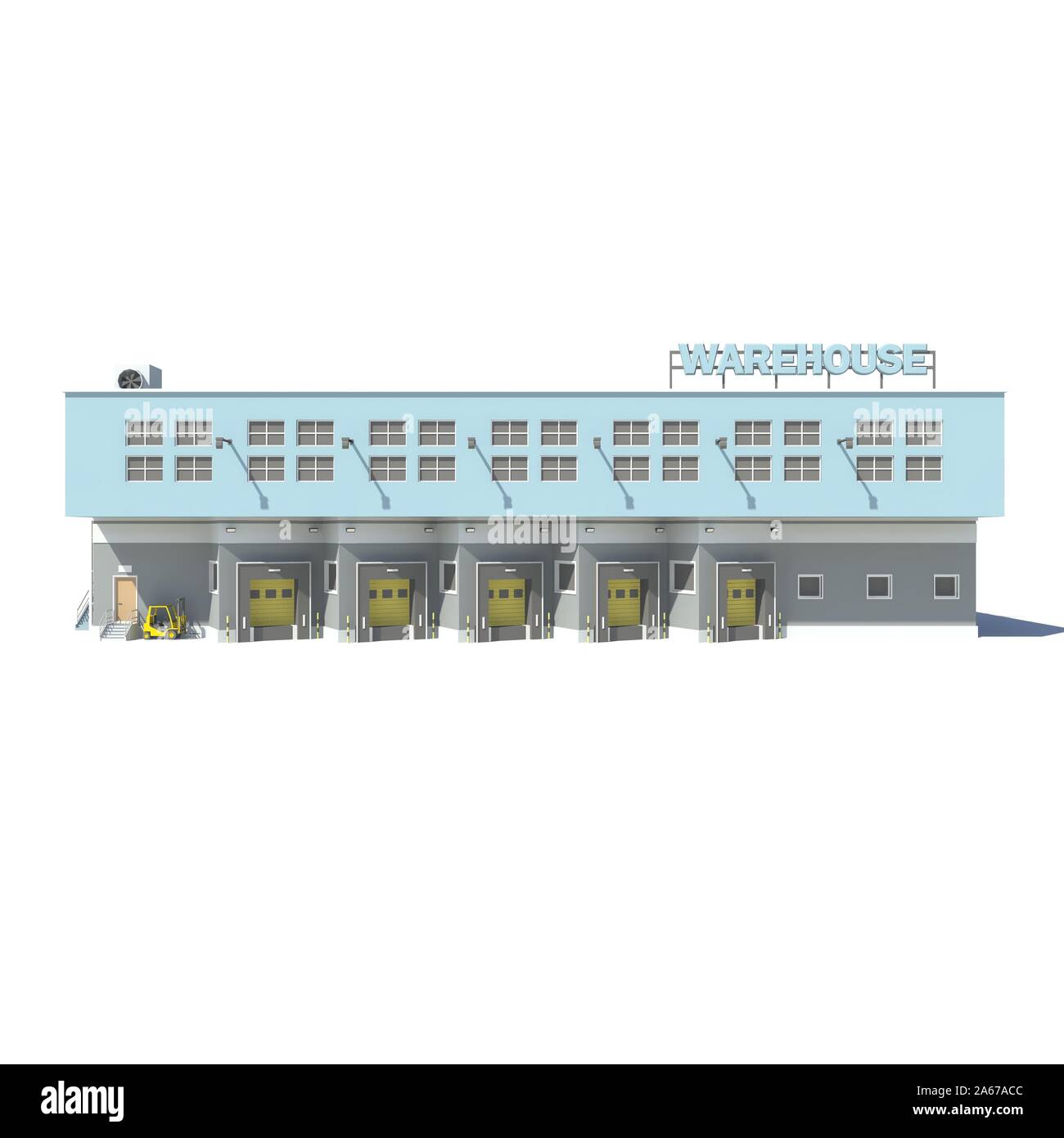 A 3d render of a commercial building Stock Photo - Alamy