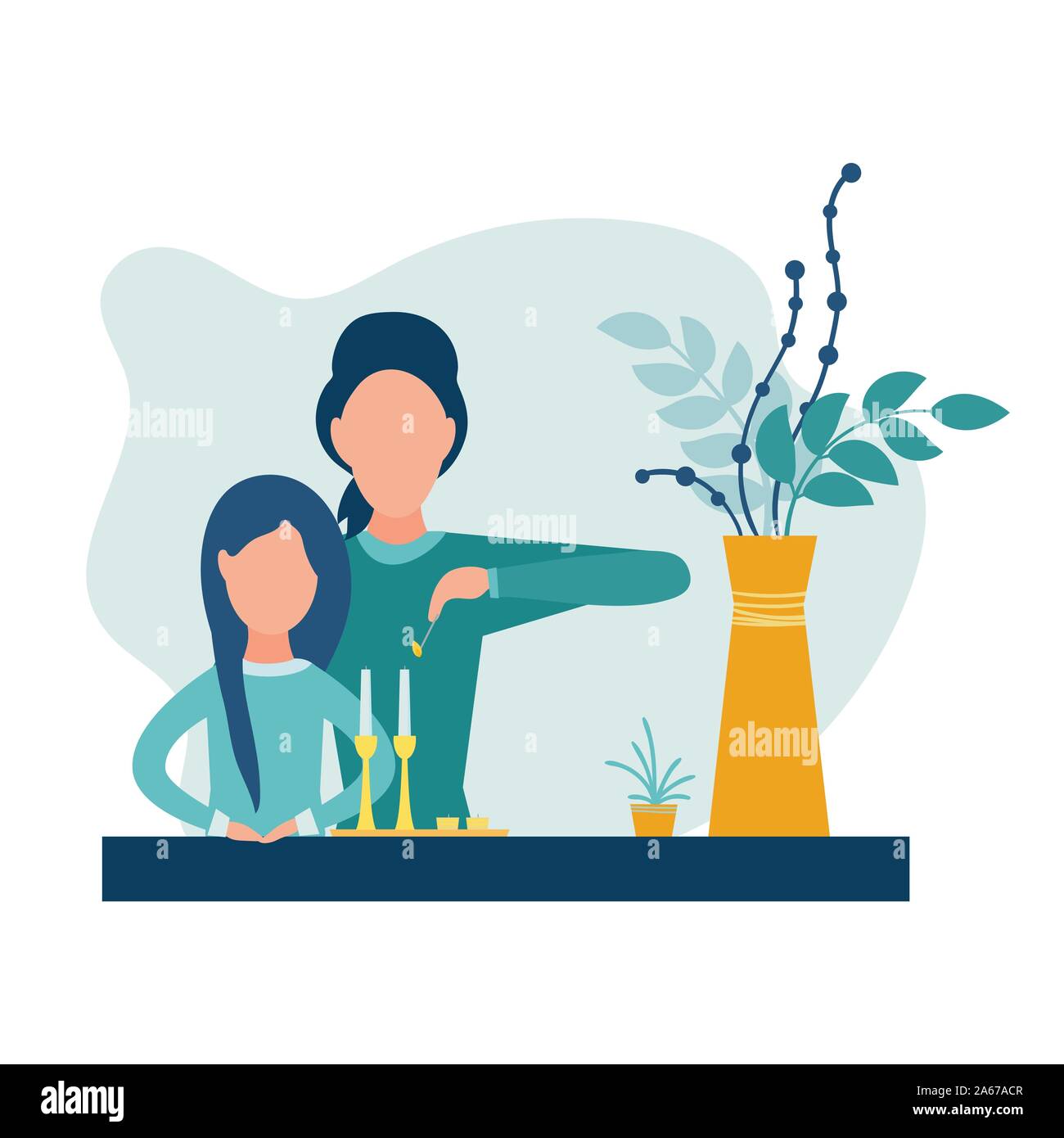 Cartoon candles on white Stock Vector Images - Alamy