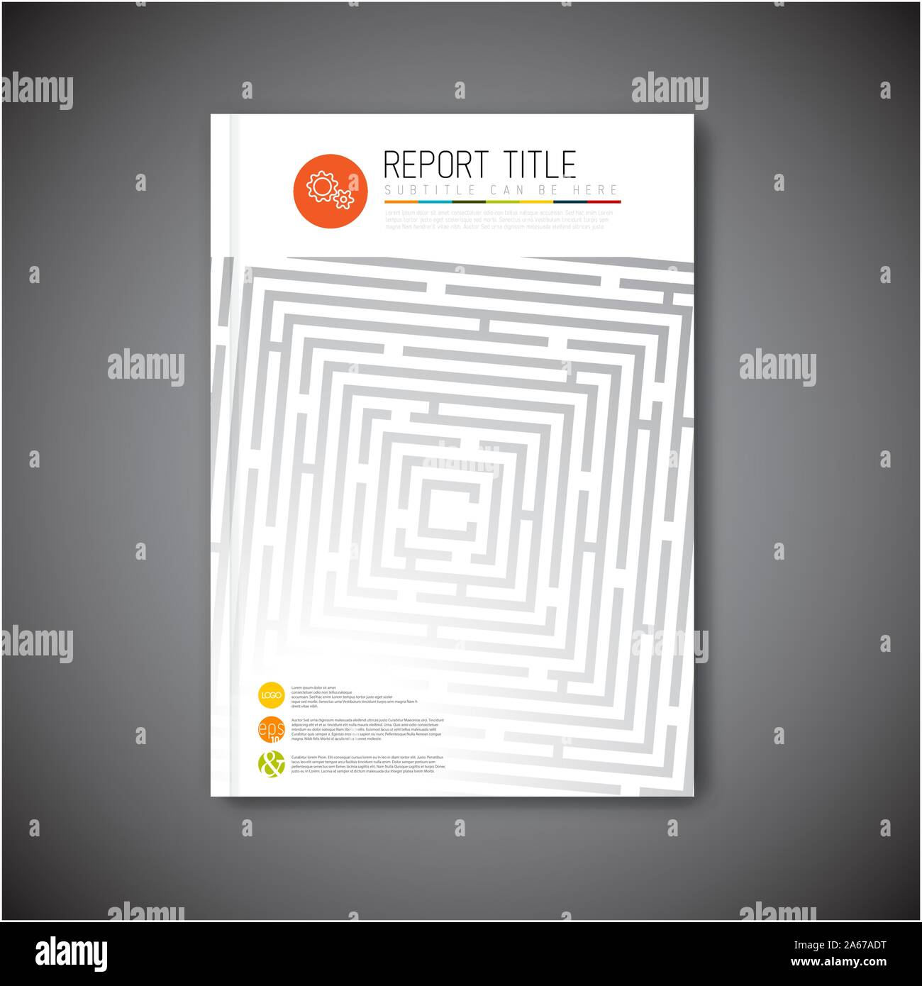 Modern Vector abstract brochure, report or flyer design template with ...