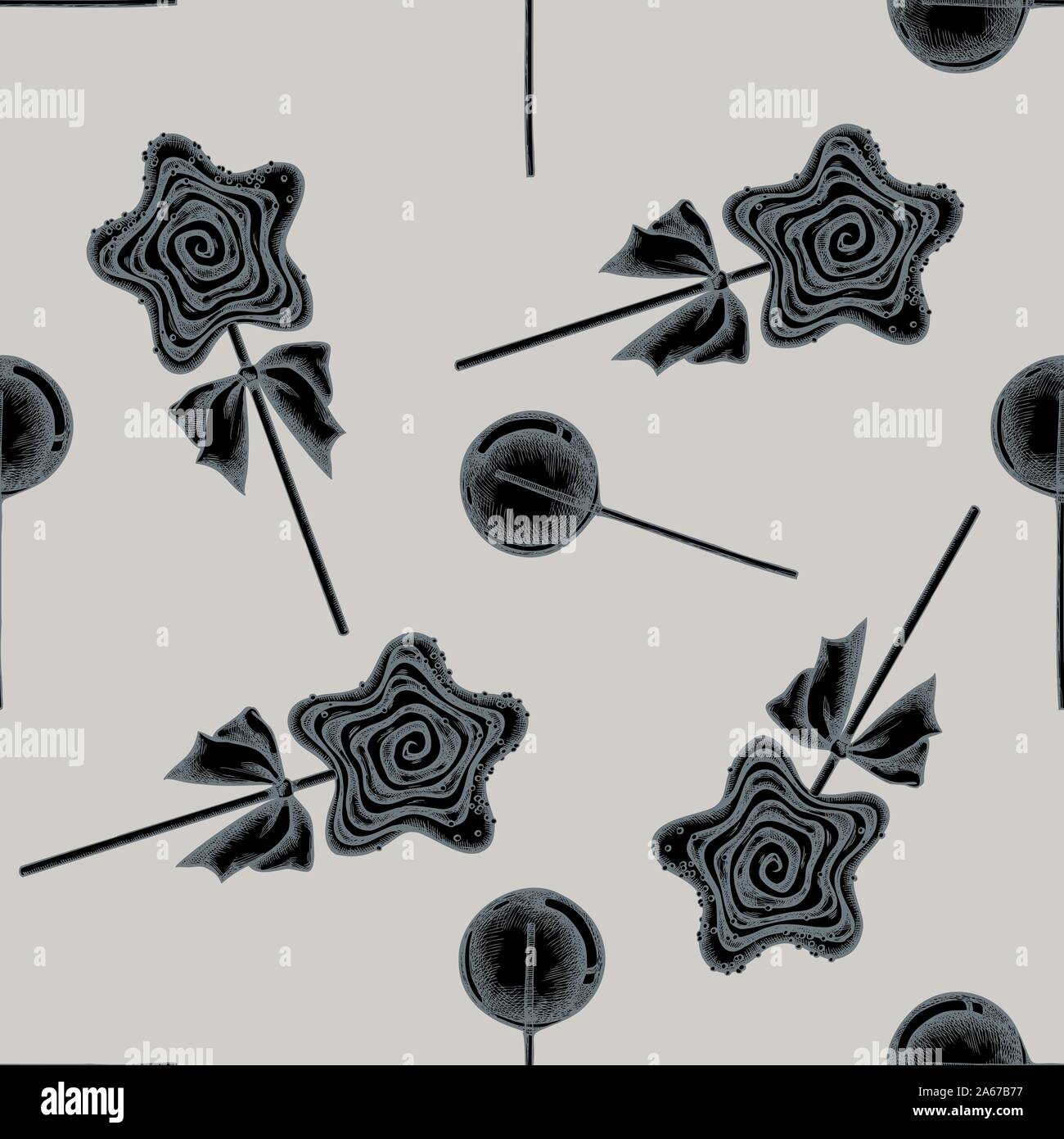 Seamless pattern with hand drawn stylized lollipop, lollipop stock ...