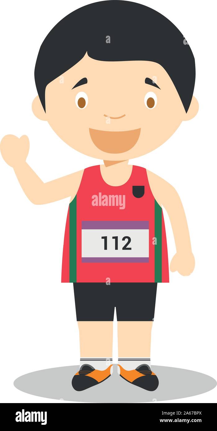 Sports cartoon vector illustrations: Athletics Stock Vector Image & Art ...