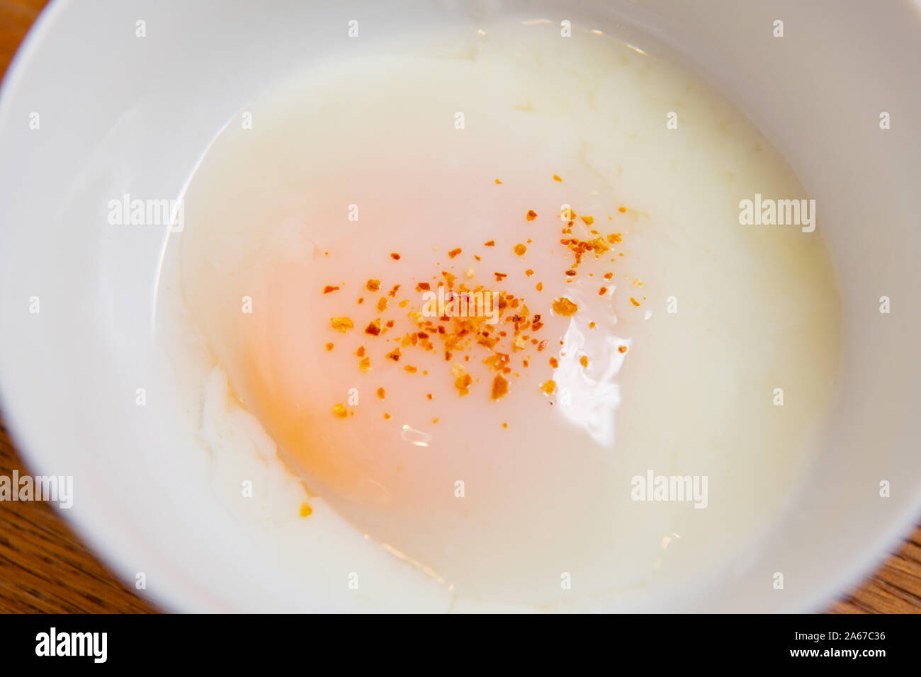 Pork Curry Rice on wooden background ( Onsen tamago, Potato, enoki ...