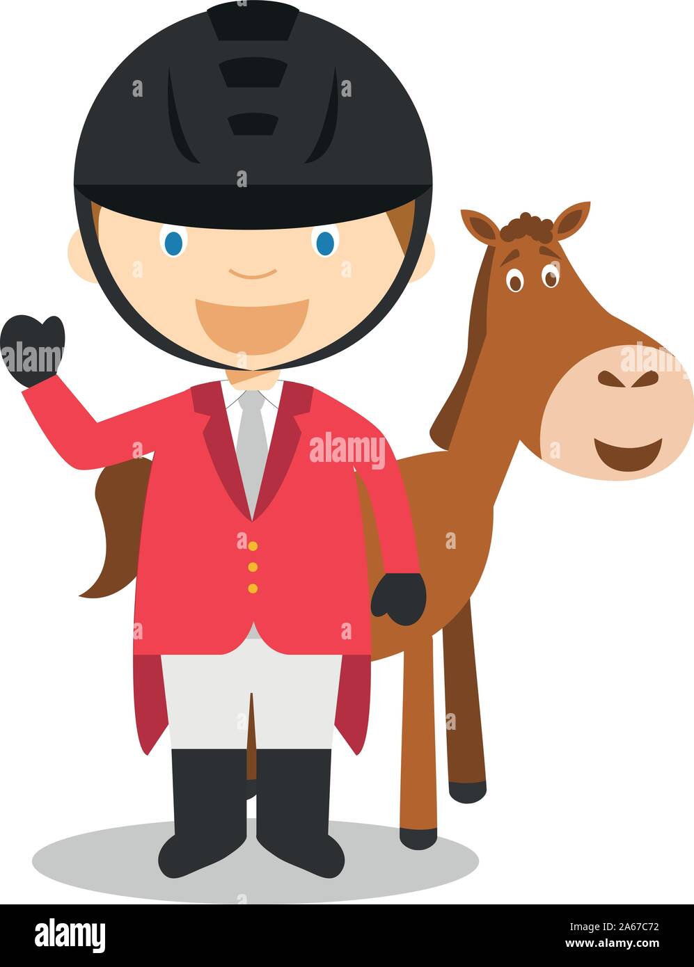 Funny horse rider Stock Vector Images - Alamy