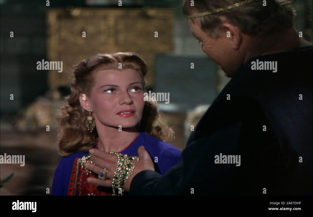 Los Angeles.CA.USA. Rita Hayworth as Salome and Charles Laughton as ...