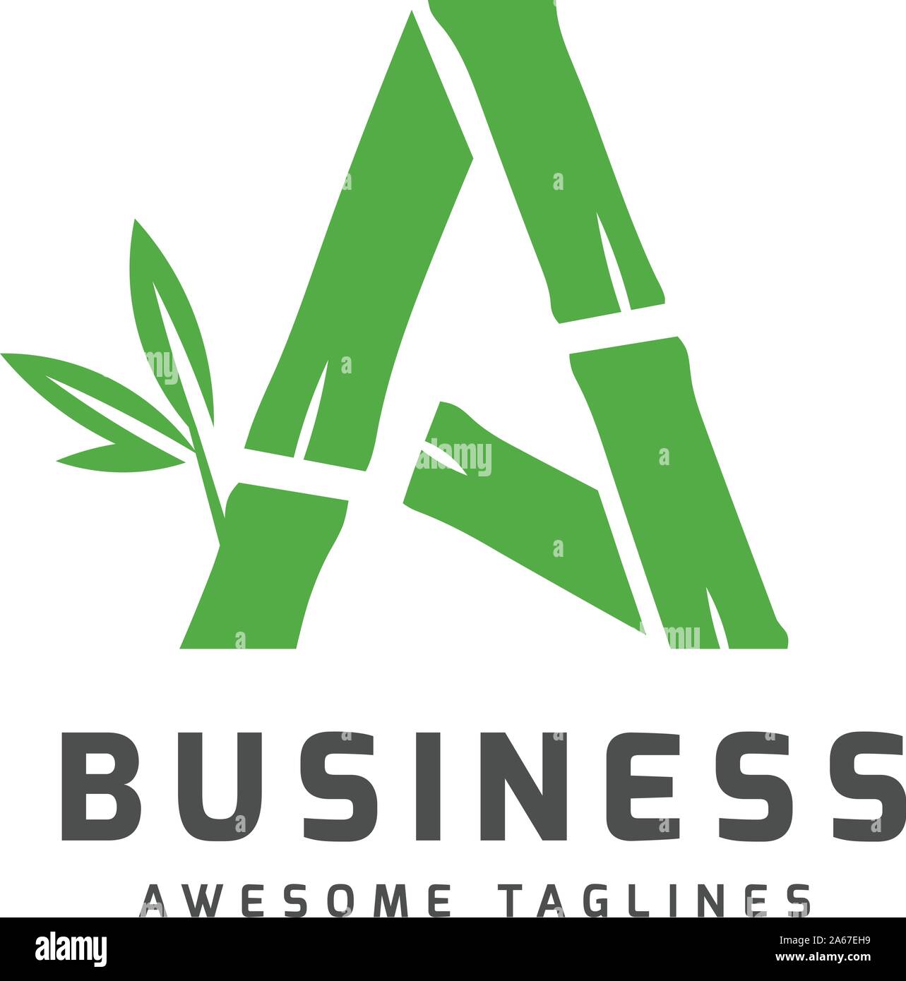 creative bamboo with initial letter a logo vector concept Stock Vector ...