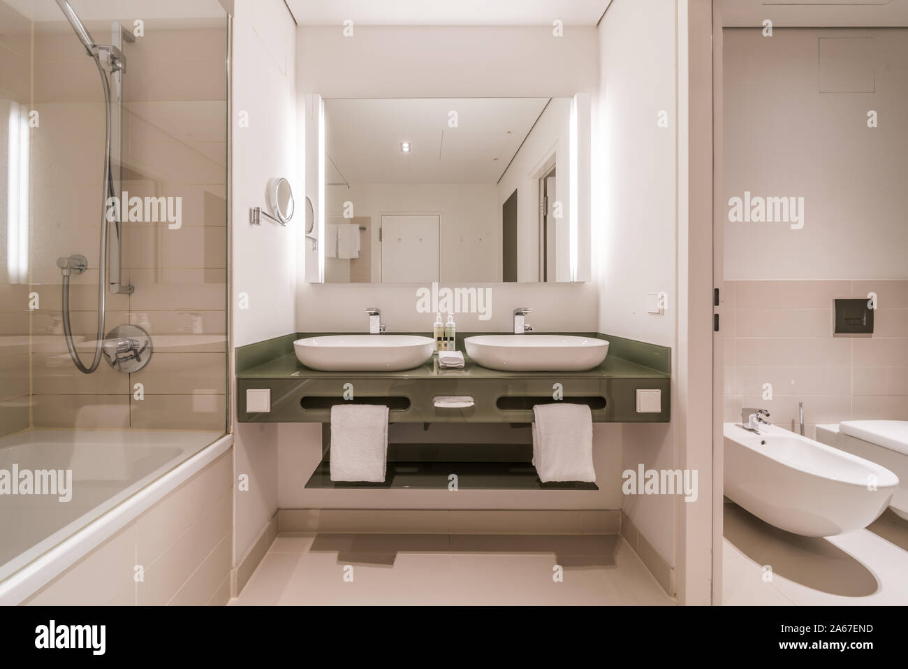 Modern Toilet, Hotel Interior Showcase Stock Photo - Alamy