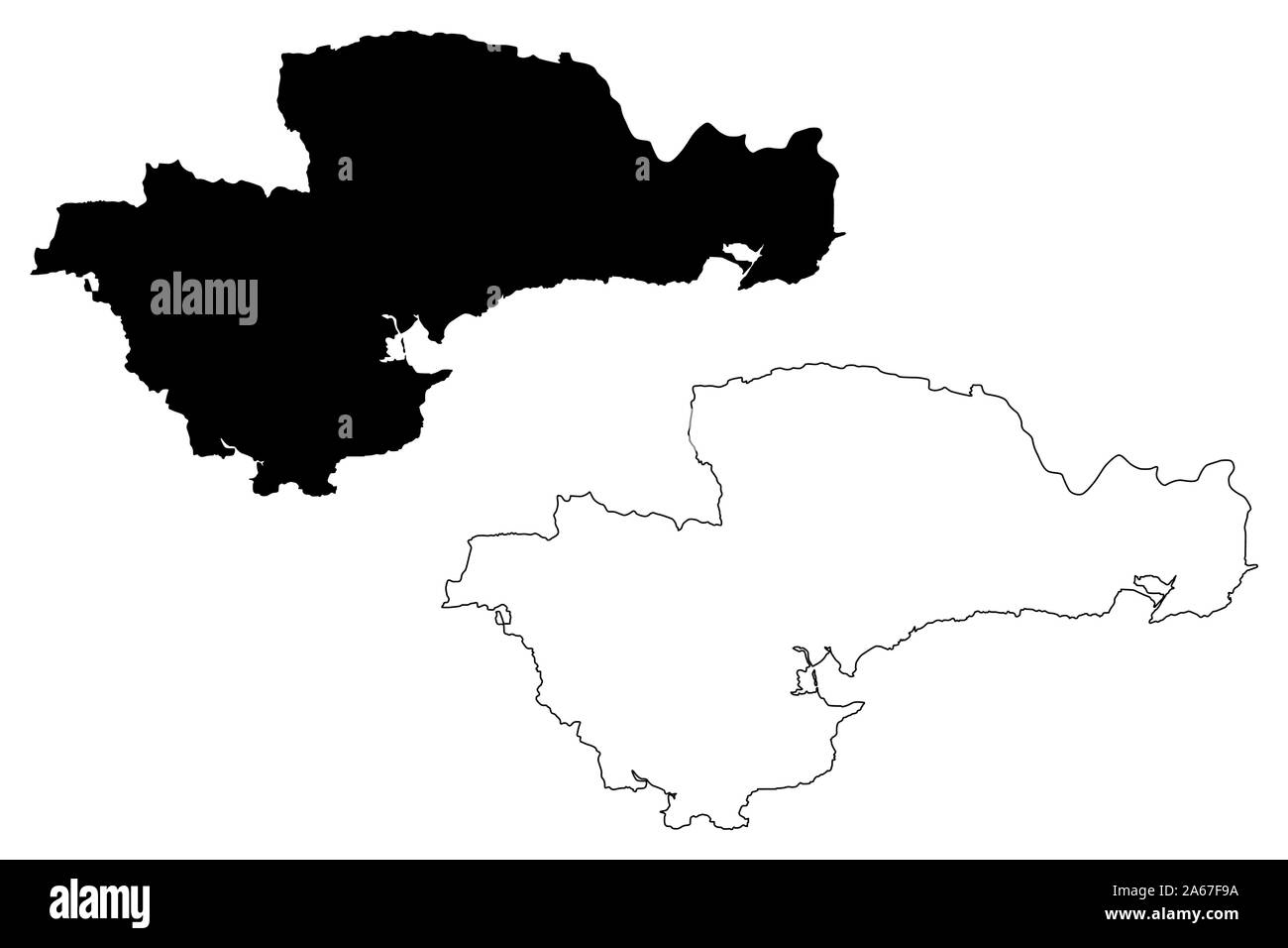 Labelled map of county waterford ireland