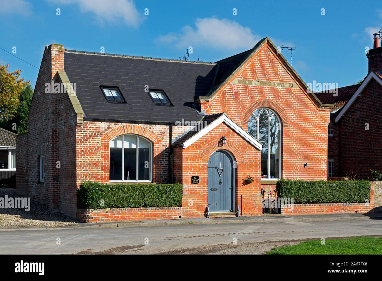 The Old Chapel in the village of Lockington, East Yorkshire, England UK ...