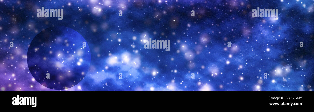 Discovery in astronomy, cosmic abstract and future technology concept ...