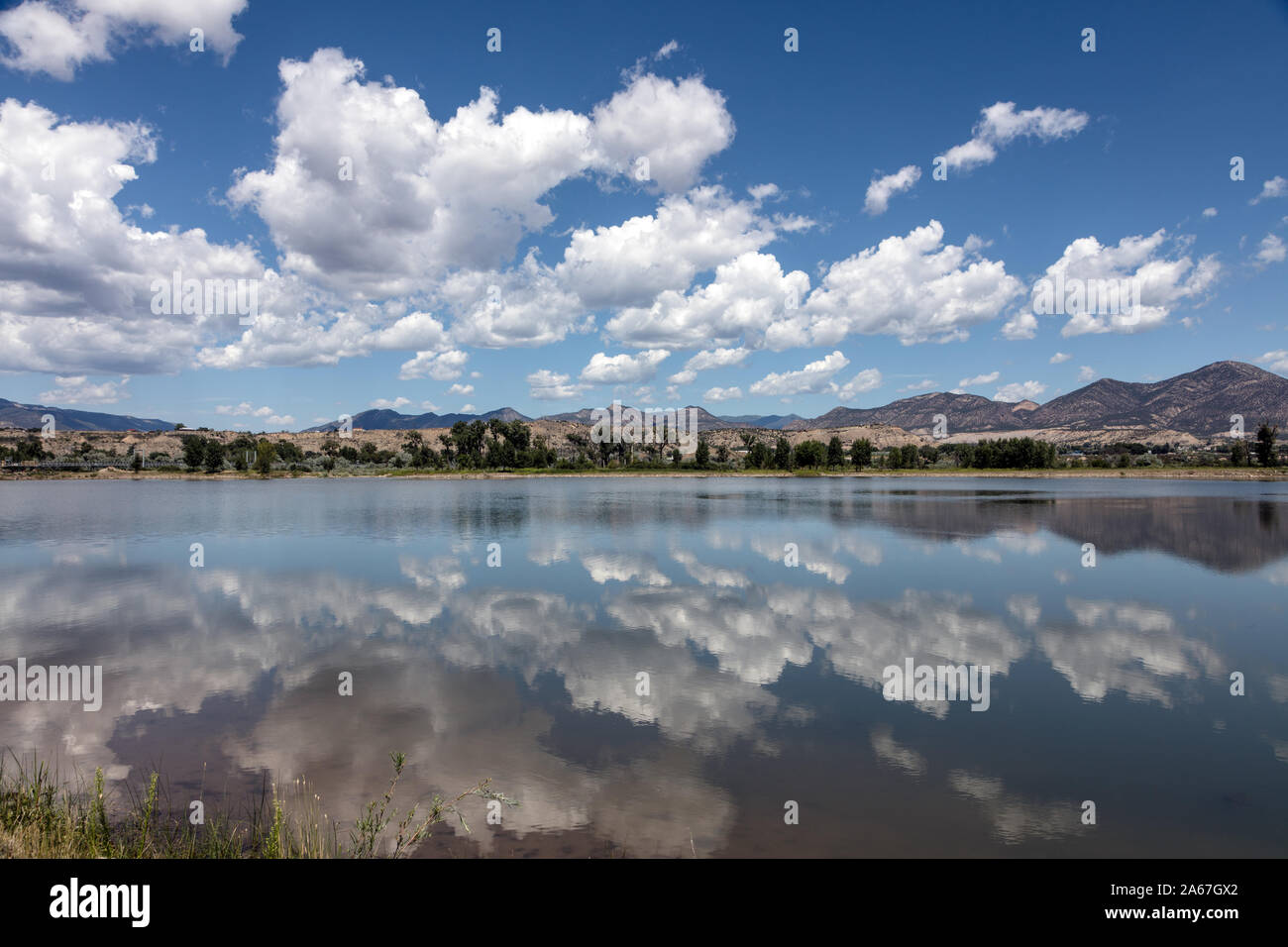 Wide point of the Colorado River outside Rifle in Garfield County ...