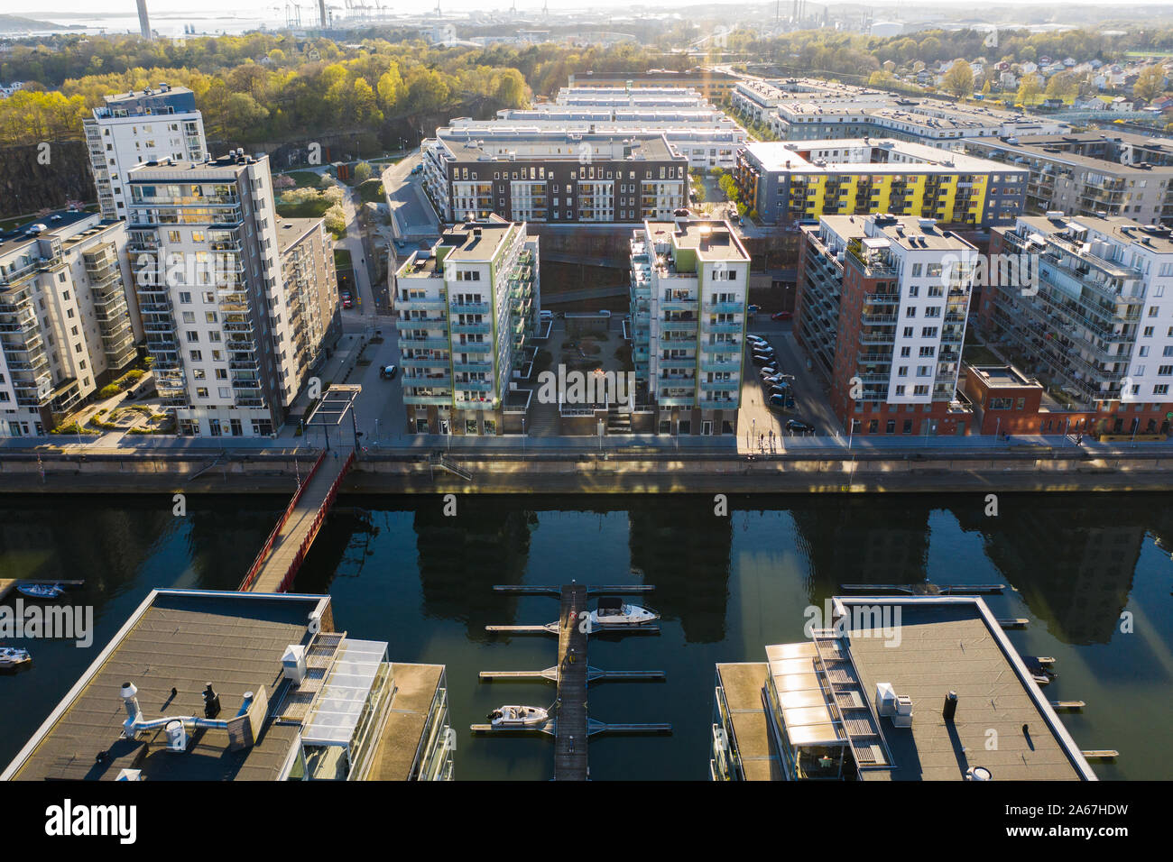 Aerial view of the city cityscape of gothenburg goteborg goteborg hi ...