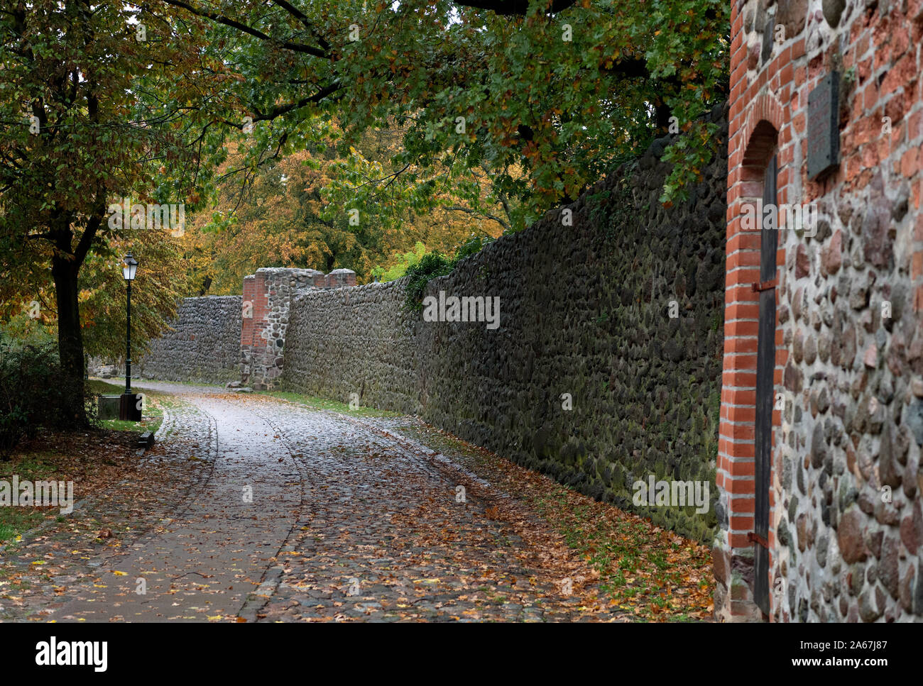 Bernau Bei Berlin, Germany. 16th Oct, 2019. The city wall at the city ...
