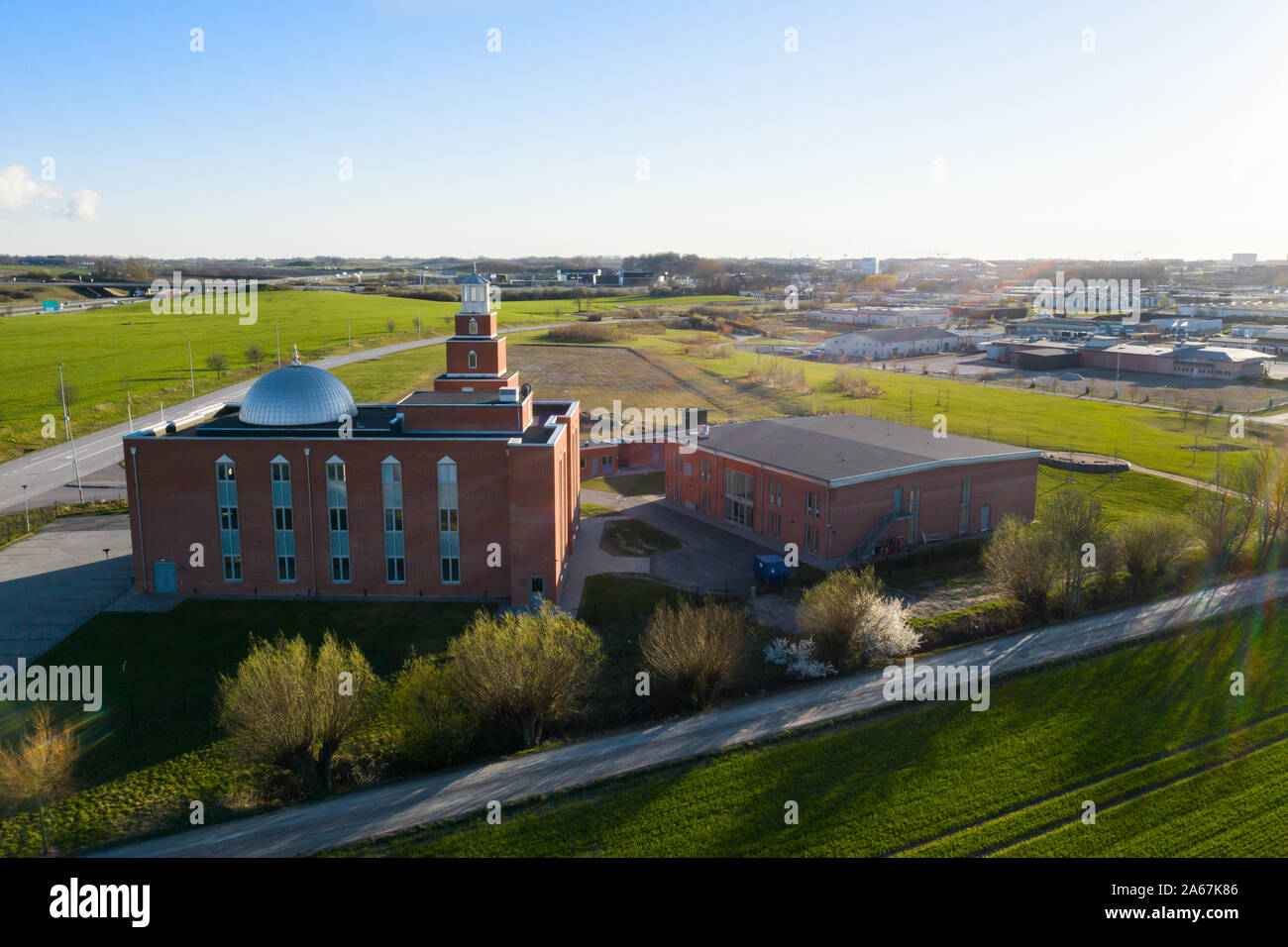 aerial view of islamic mosque Stock Photo - Alamy