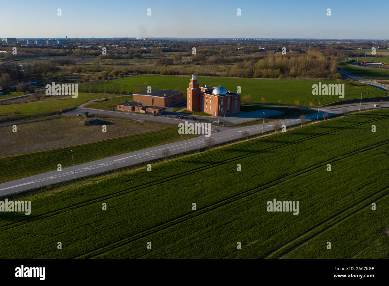 aerial view of islamic mosque Stock Photo - Alamy