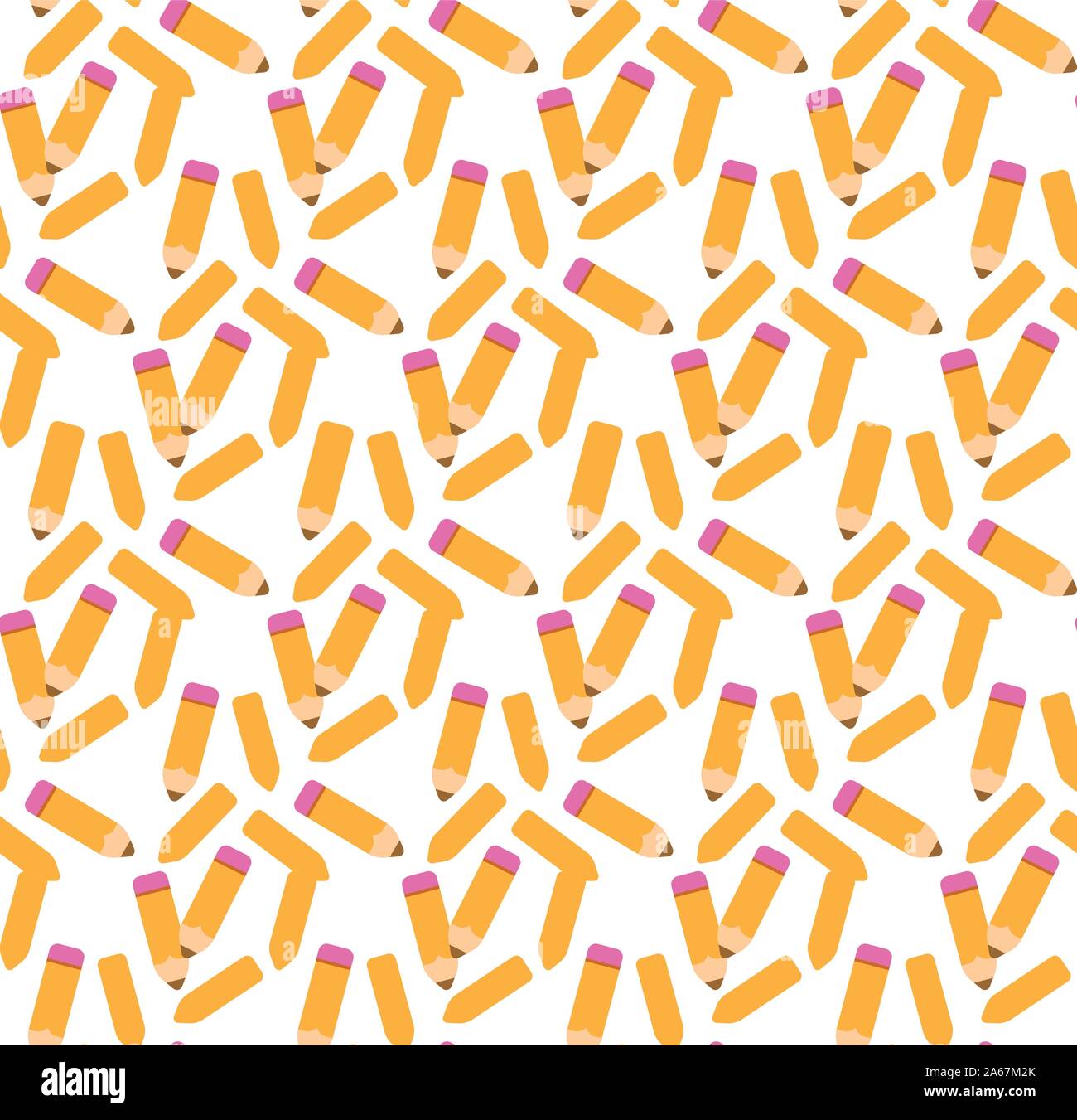 Illustration of cute cartoon pencils pattern background Stock Vector ...