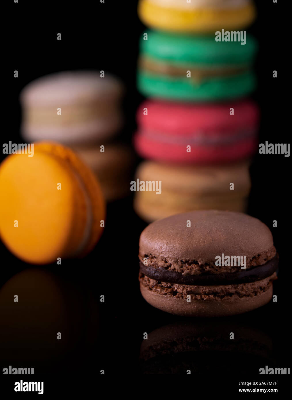 Macaron Color Tower Stock Photo - Alamy