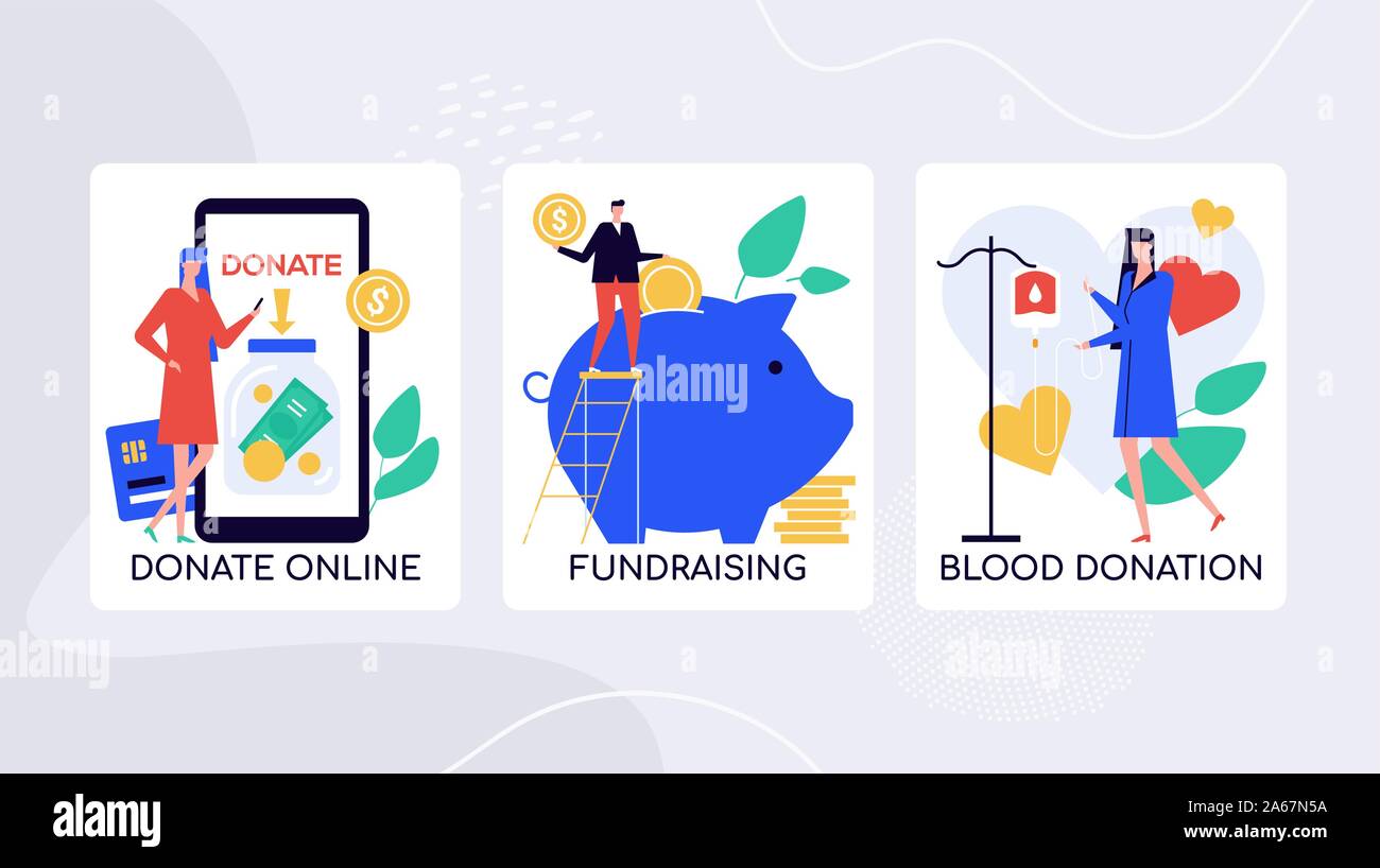 Charity fundraising cartoon hi-res stock photography and images - Alamy