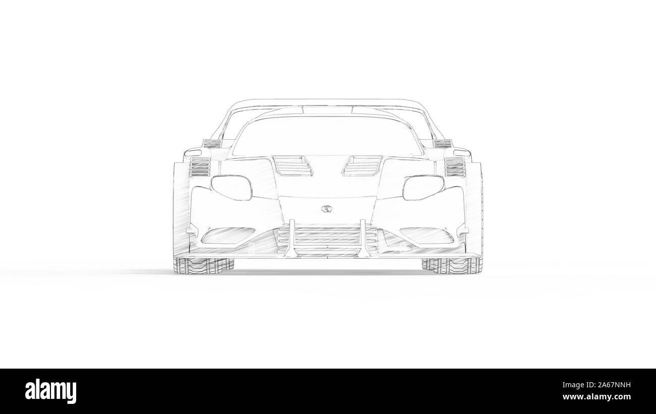3d rendering of a race car isolated on white studio background Stock ...