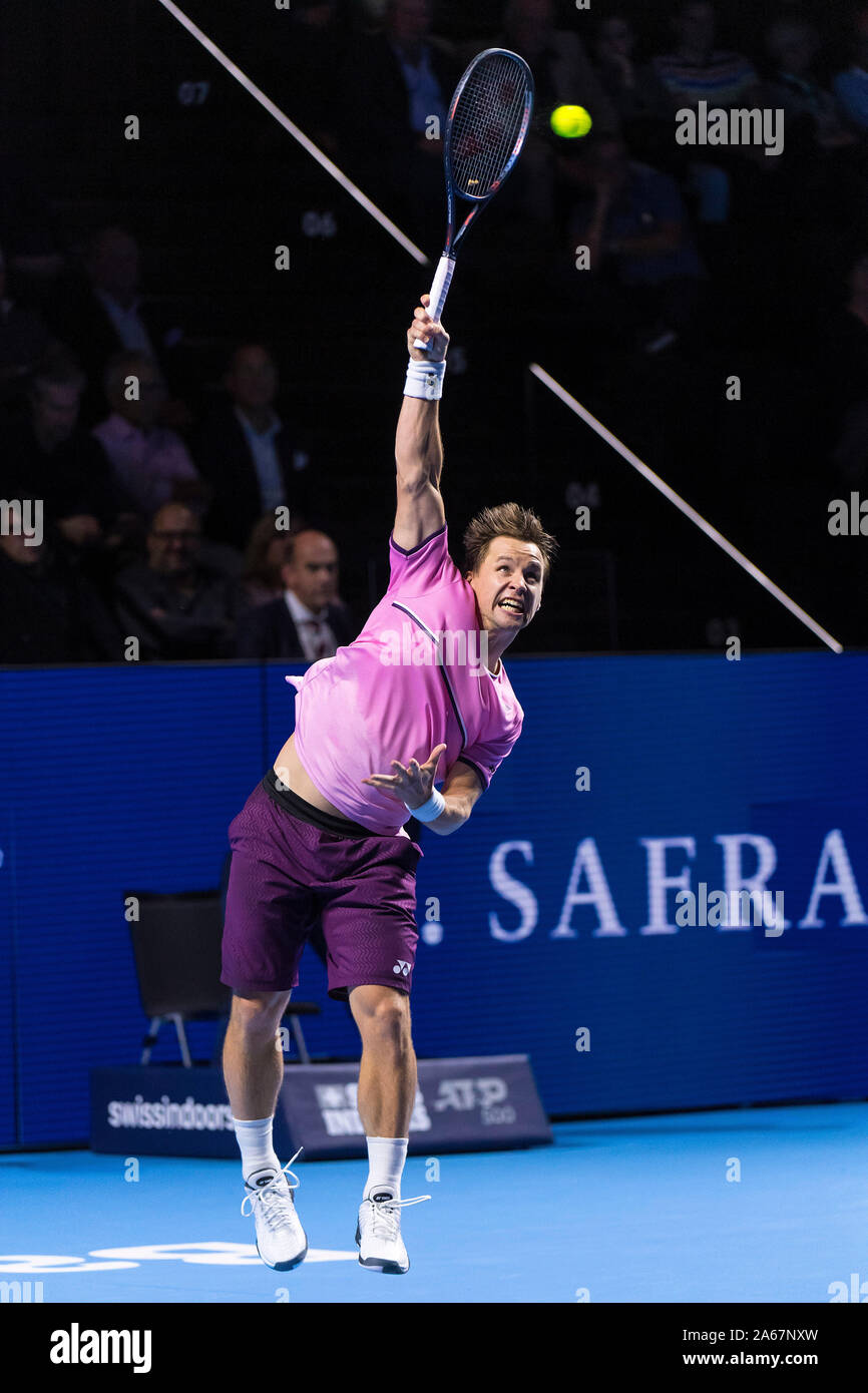 St. Jakobshalle, Basel, Switzerland. 24th Oct, 2019. ATP World Tour ...
