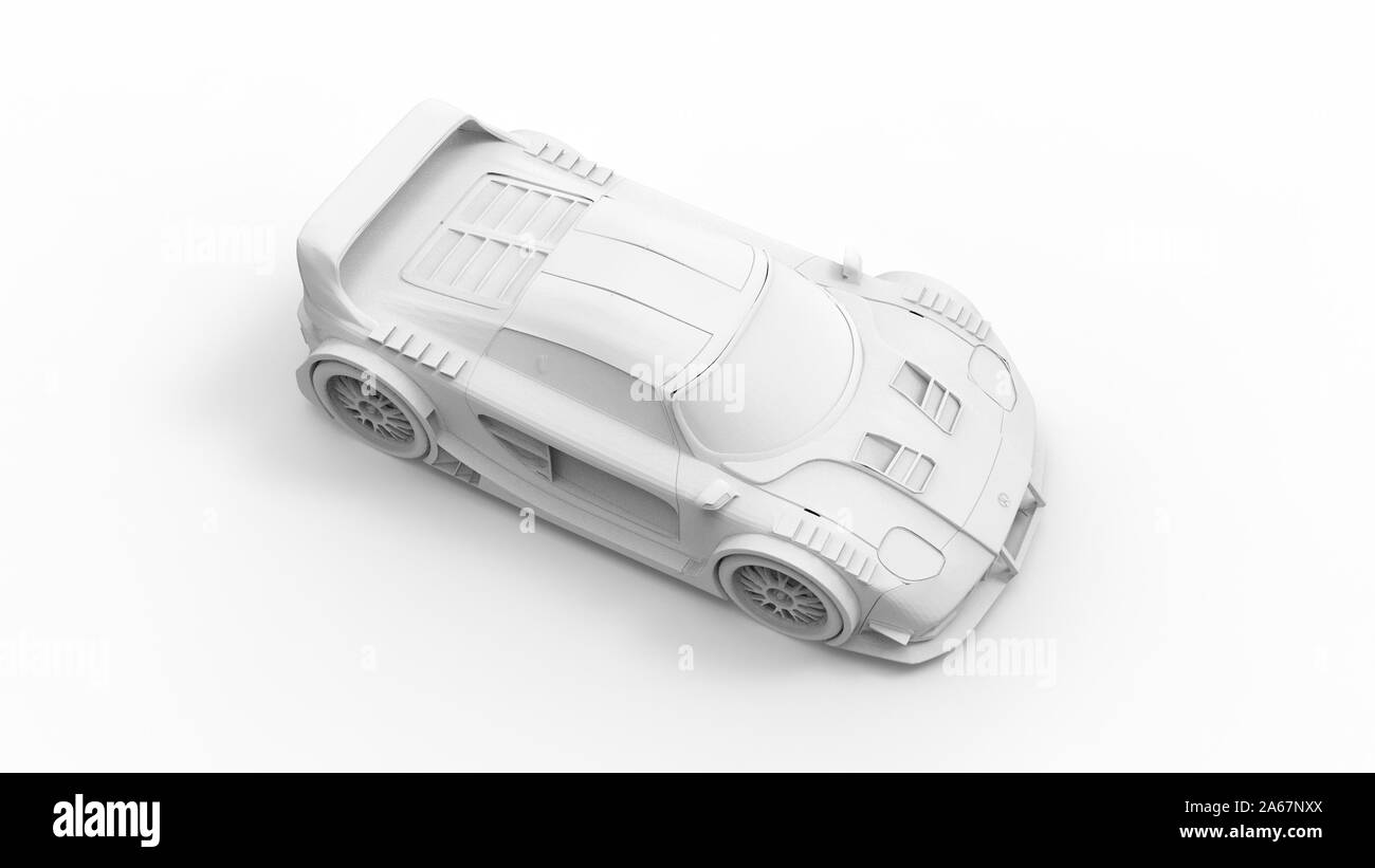 3d rendering of a race car isolated on white studio background Stock ...