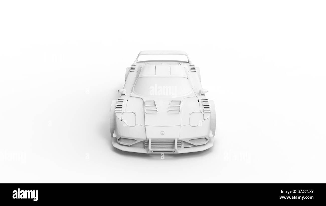 3d rendering of a race car isolated on white studio background Stock ...