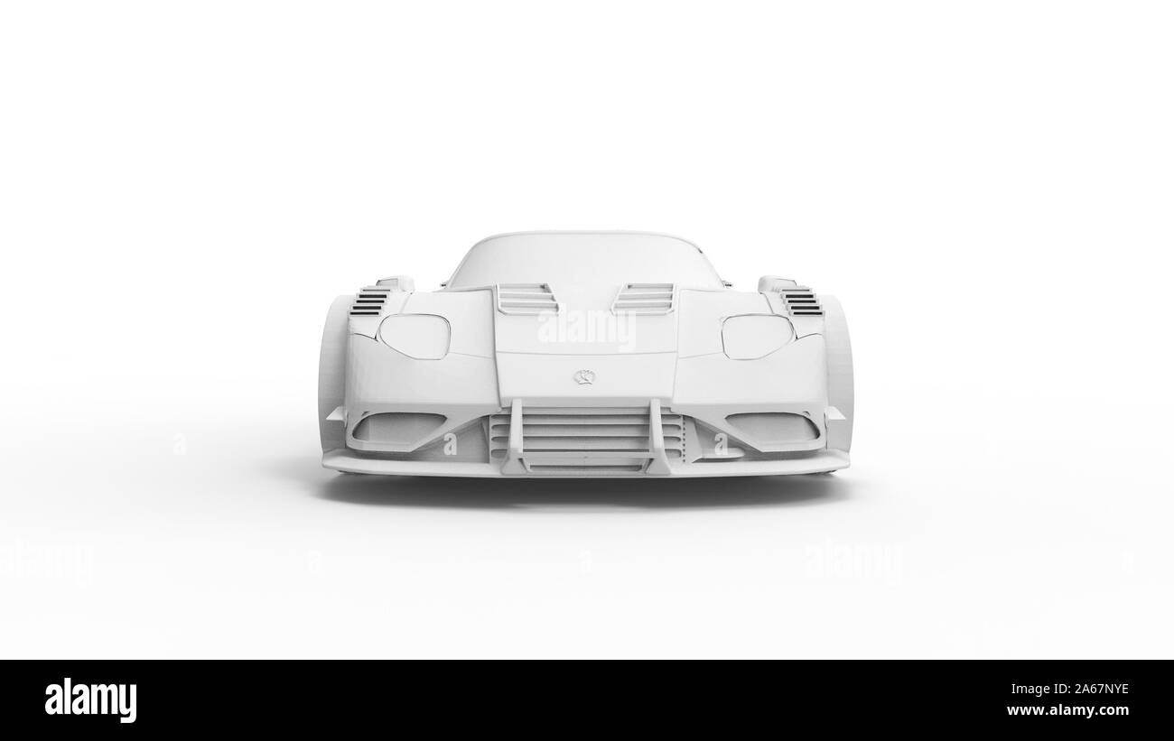 3d rendering of a race car isolated on white studio background Stock ...