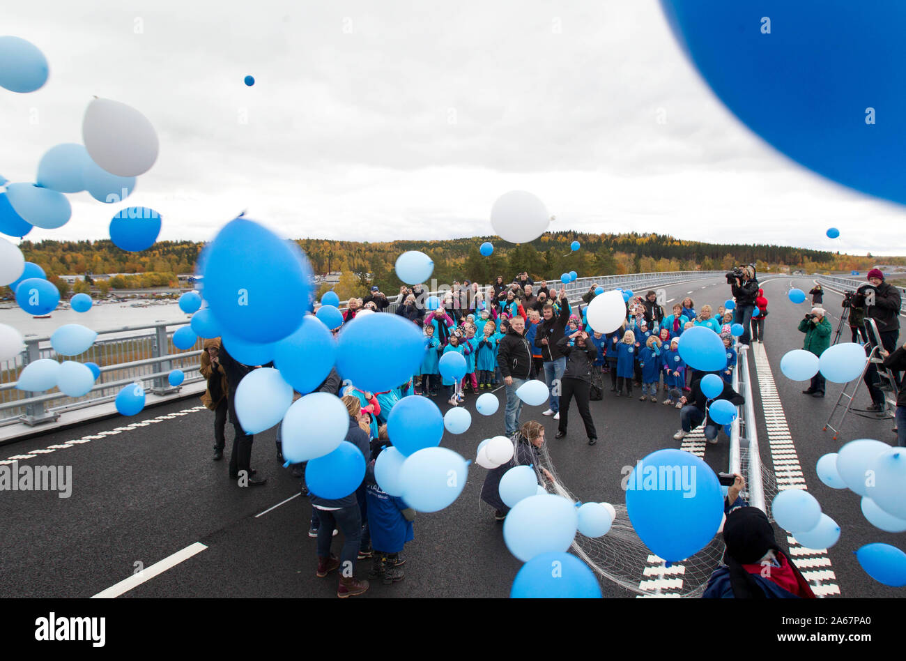 Inauguration of the Motala Bridge.Photo Jeppe Gustafsson Stock Photo ...