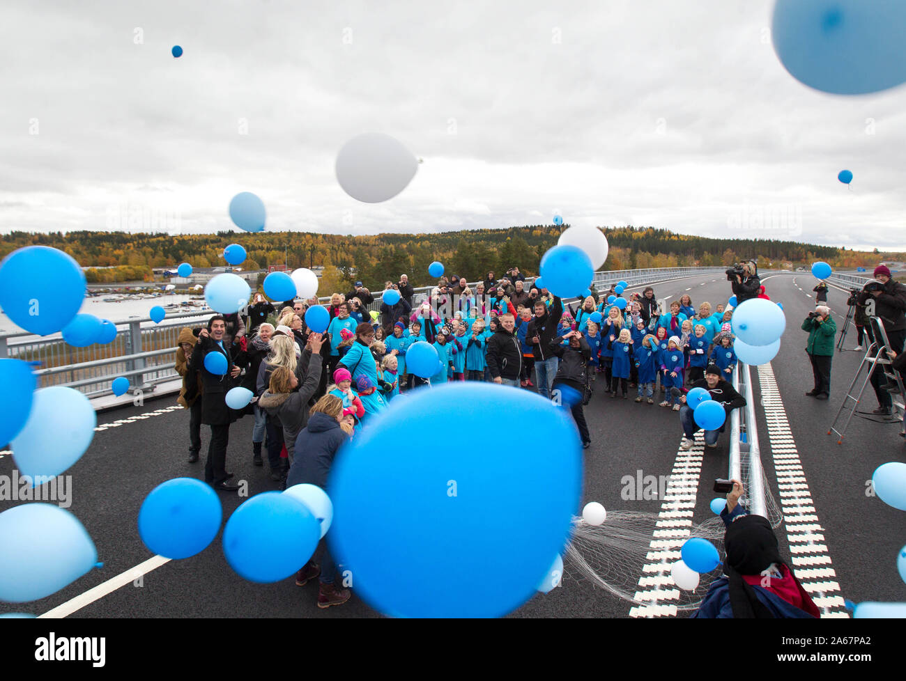 Inauguration of the Motala Bridge.Photo Jeppe Gustafsson Stock Photo ...