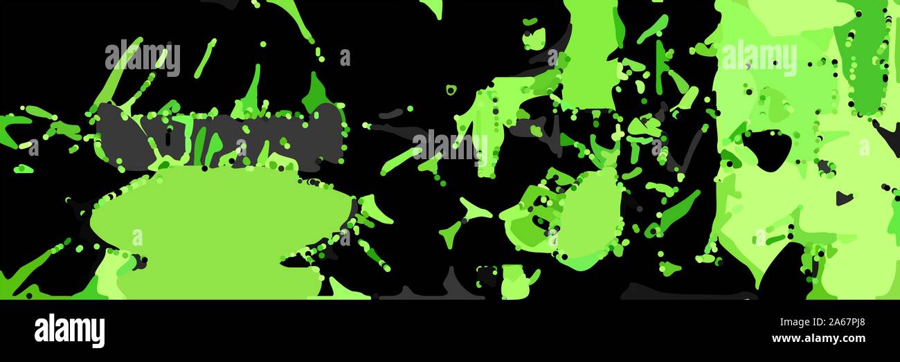 abstract modern art background with shapes and black, green yellow and ...