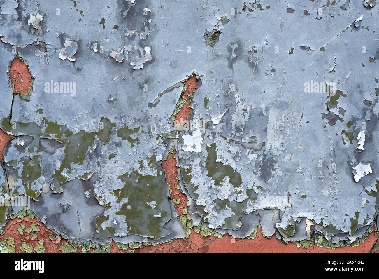 Peeling gray paint on the wall background. Texture of an old wall of ...