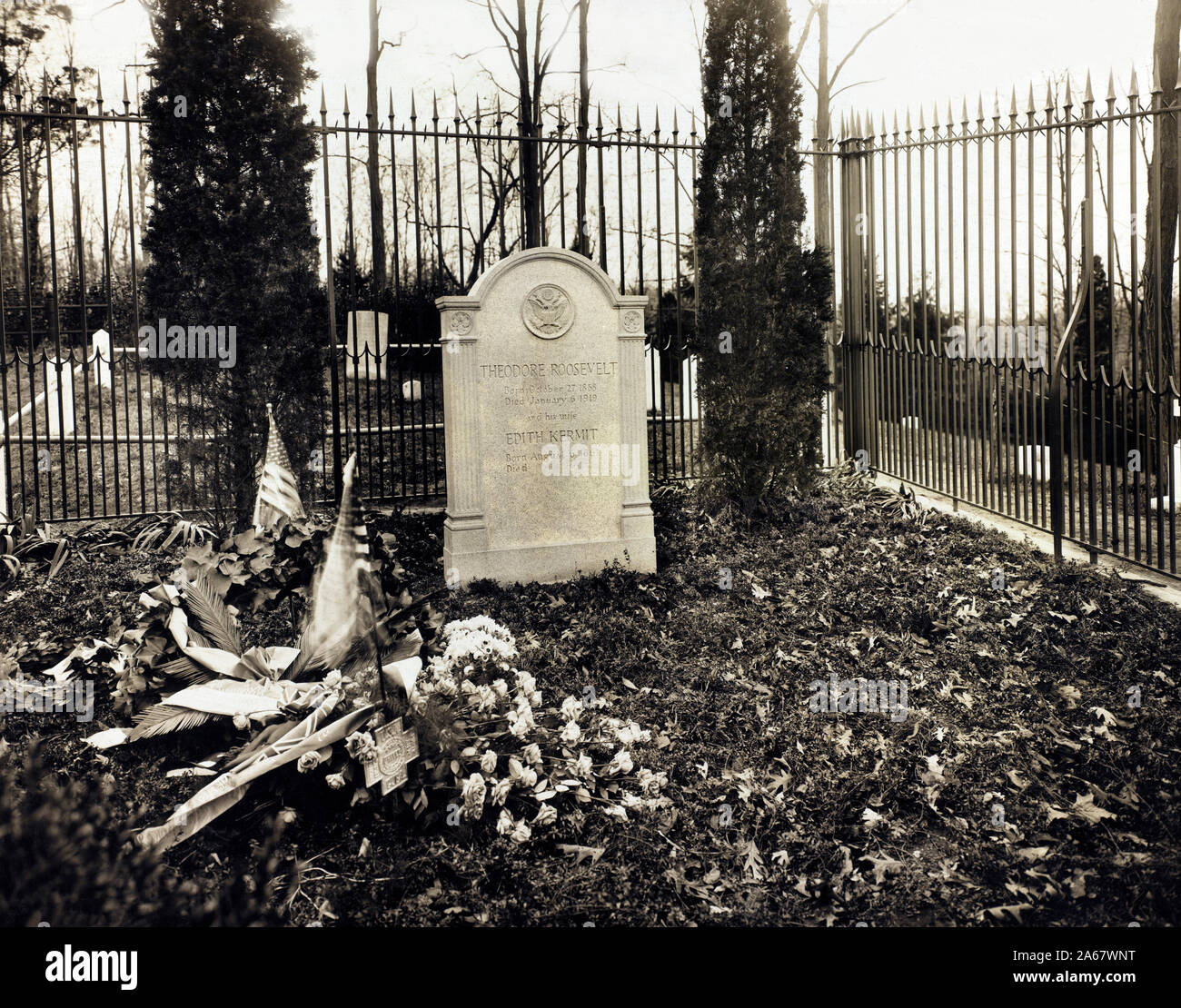 Theodore Roosevelt's Grave, Youngs Memorial Cemetery, Oyster Bay, New ...