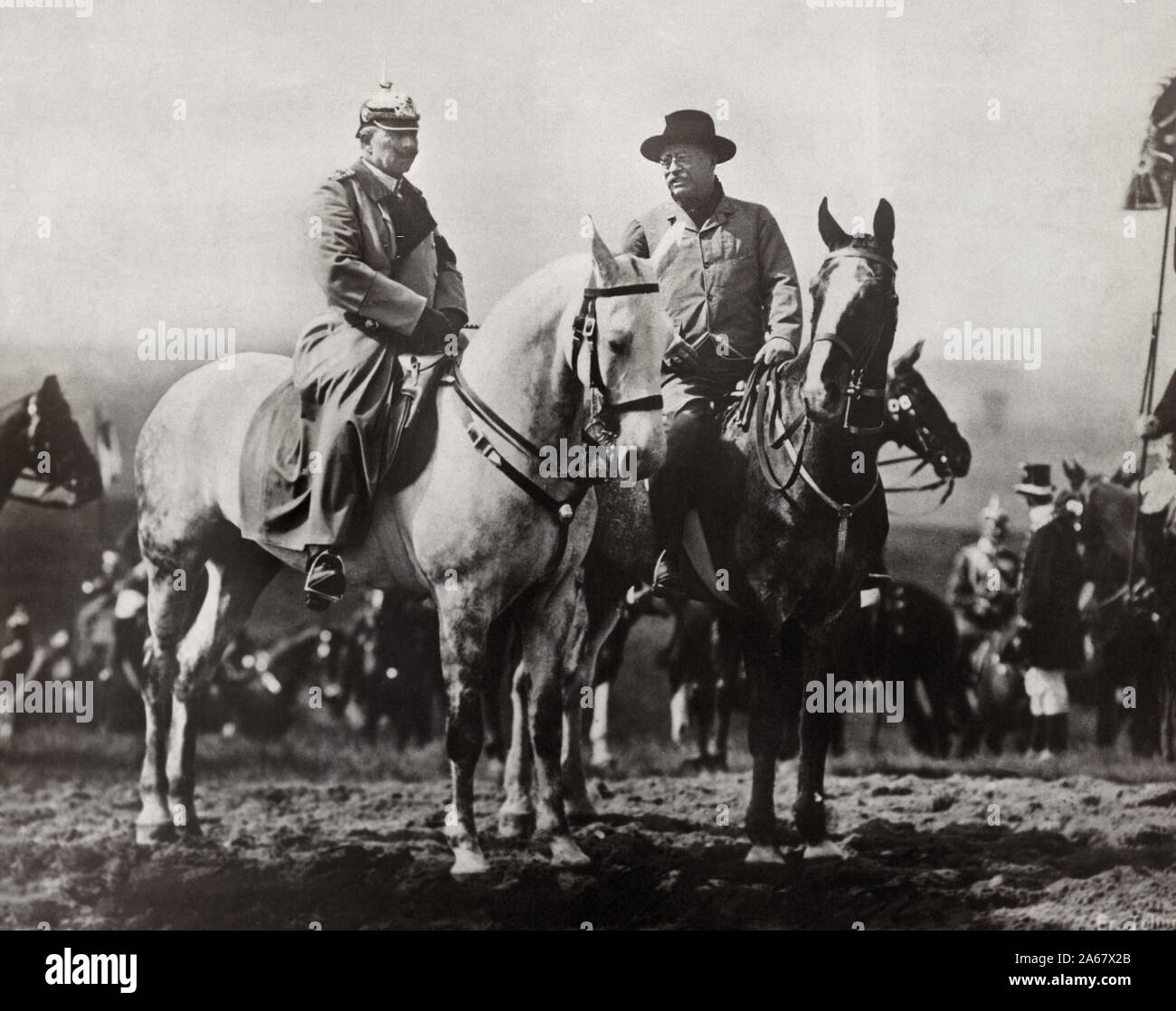Former U.S. President Theodore Roosevelt and Kaiser Wilhelm II Riding ...